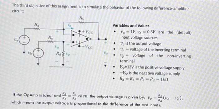 Solved The third objective of this assignment is to simulate | Chegg.com
