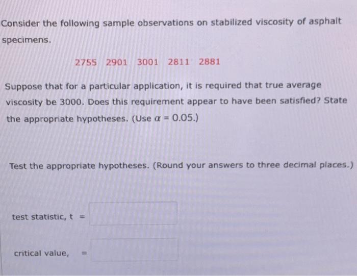 Solved Consider the following sample observations on | Chegg.com