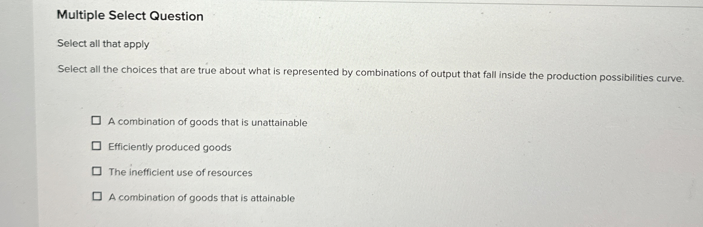 Solved Multiple Select Questionselect All That Applyselect