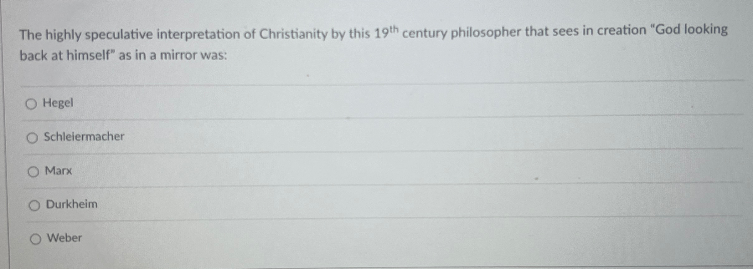 Solved The highly speculative interpretation of Christianity | Chegg.com