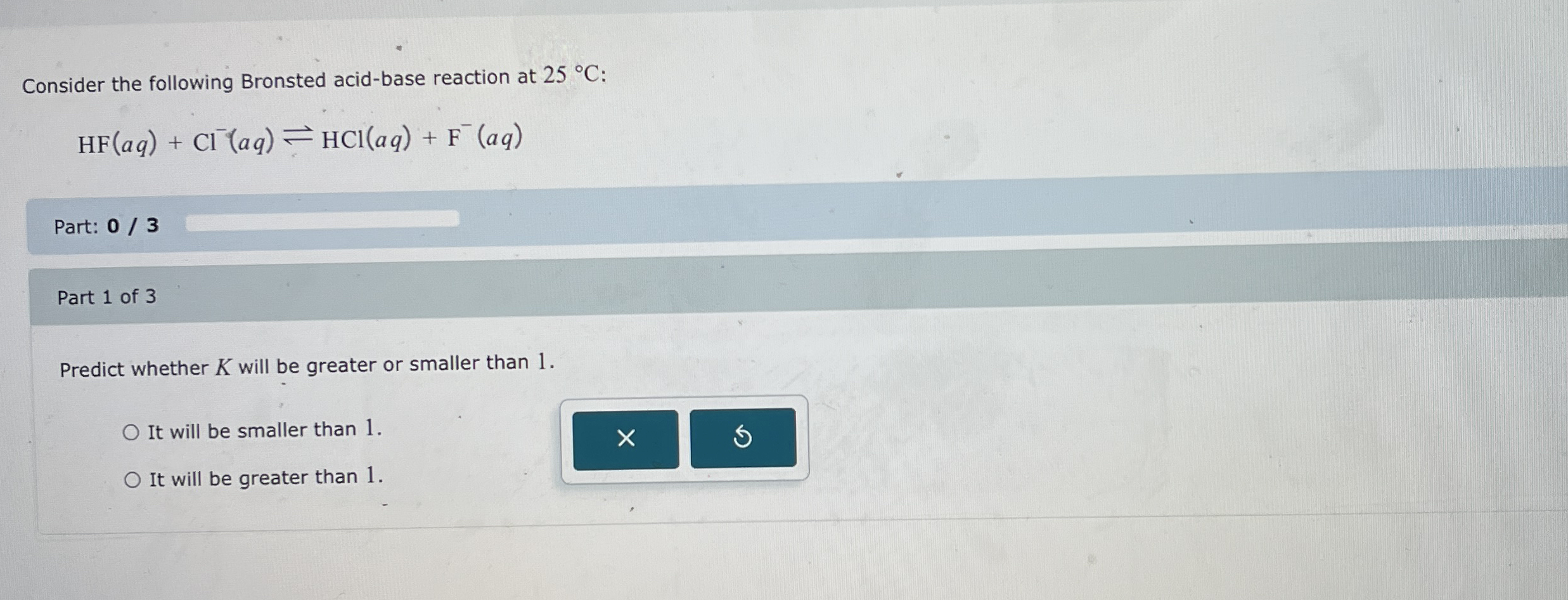 Solved Consider the following Bronsted acid-base reaction at | Chegg.com