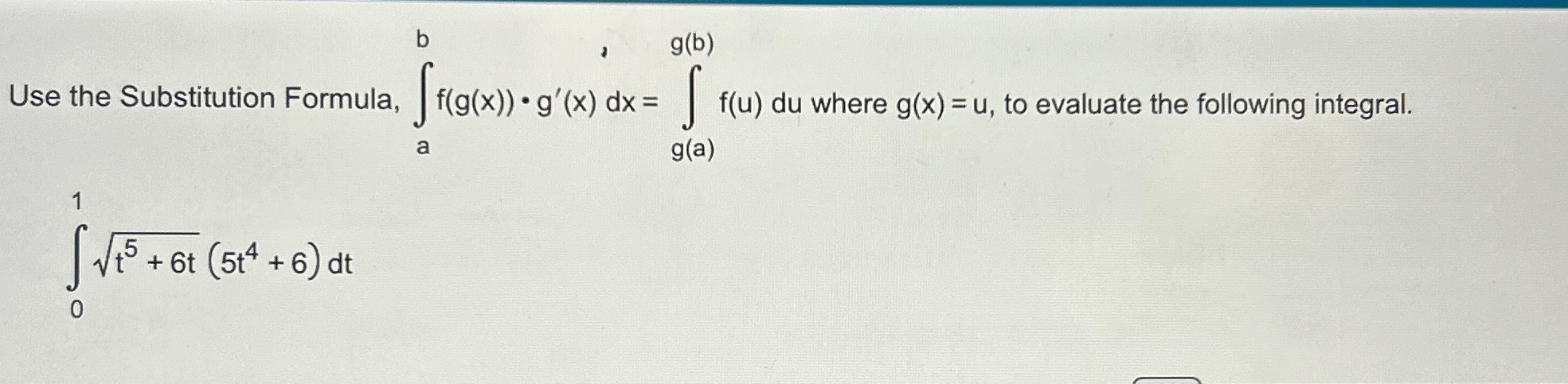 Solved Use the Substitution Formula, | Chegg.com