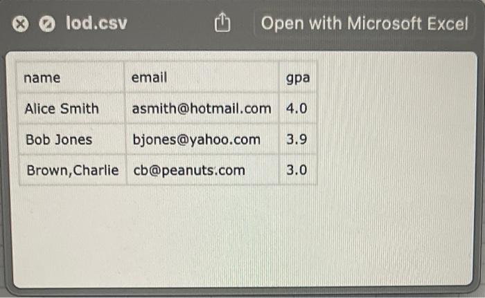 Solved def csv_file_to_list_of_lists(filename): This | Chegg.com