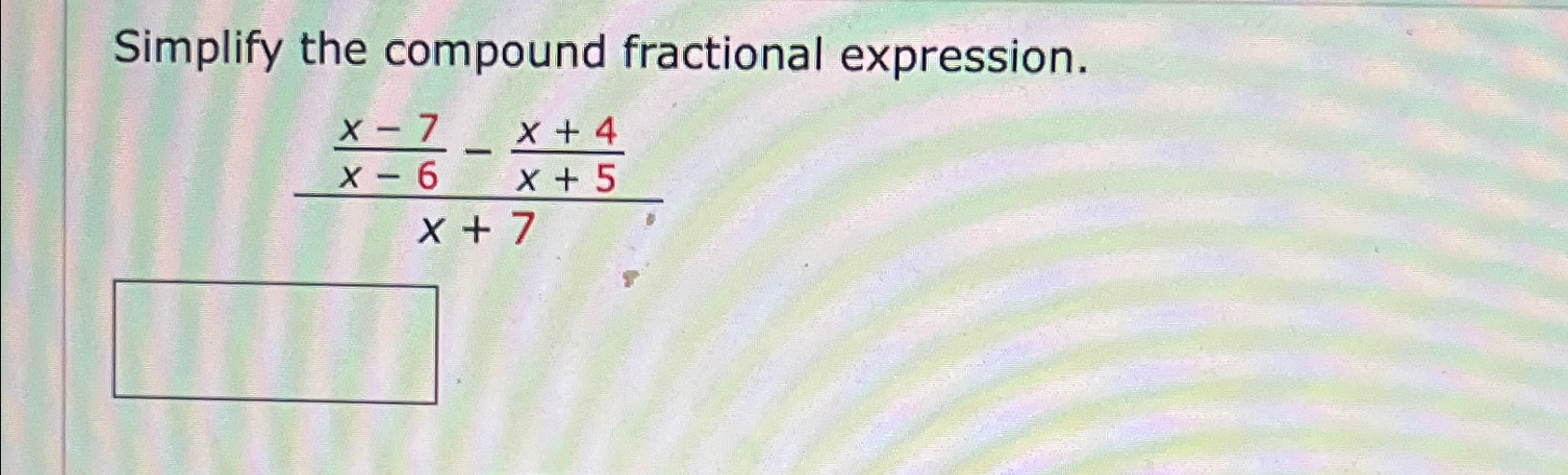 Solved Simplify the compound fractional | Chegg.com
