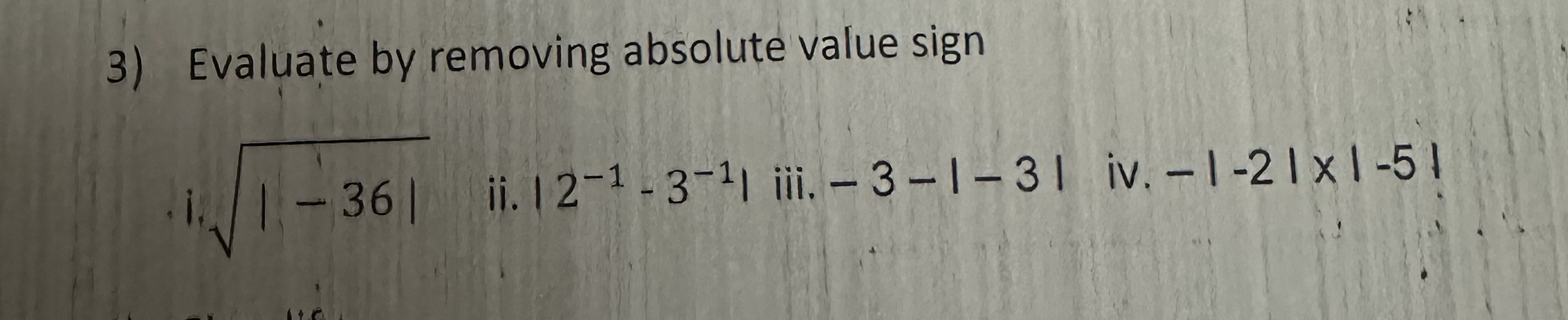 Solved Evaluate by removing absolute value | Chegg.com