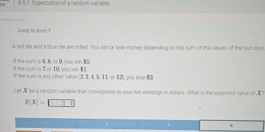 Solved 6.5.1: Expectation of a randorn variable.Jump 10 | Chegg.com
