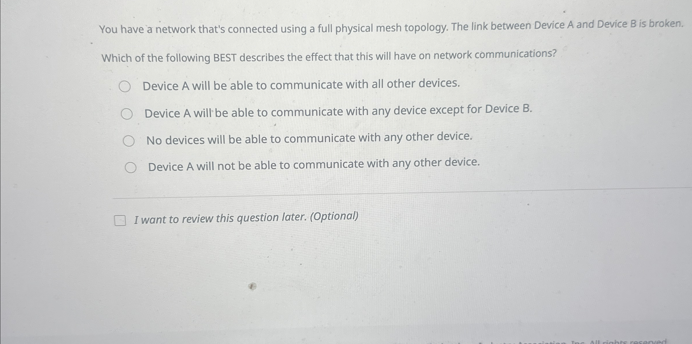Solved You have a network that's connected using a full | Chegg.com