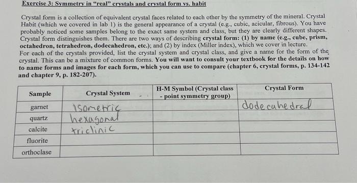 Solved Crystal form is a collection of equivalent crystal | Chegg.com