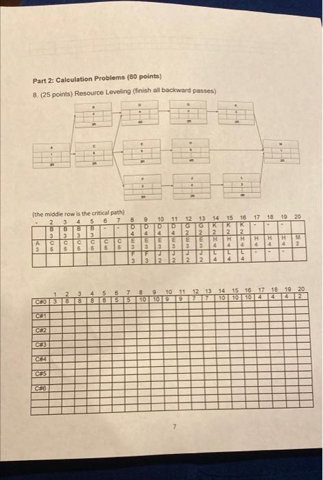 Solved Part 2: Calculation Problems (80 points) 8. (25 | Chegg.com