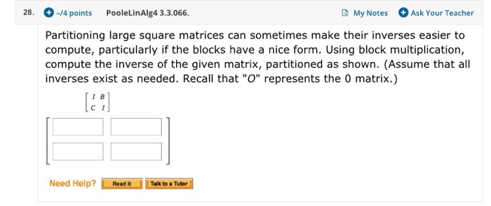 Solved 28 4 Points Poolelinalg4 33066 My Notes Ask 
