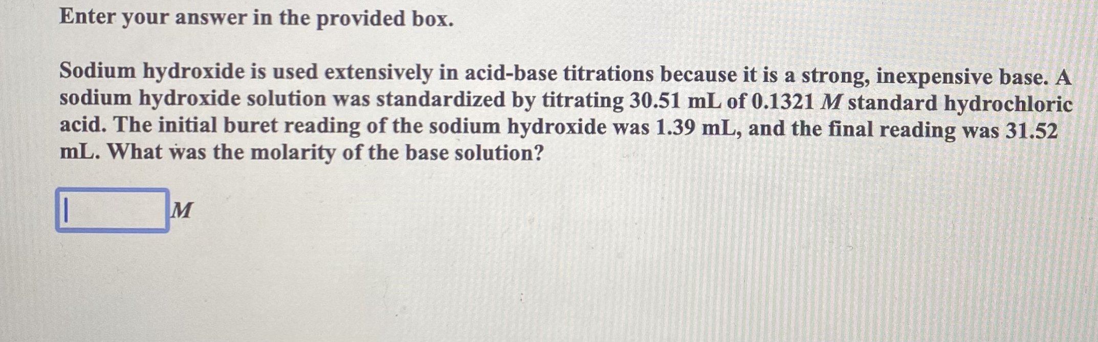 Solved Enter your answer in the provided box.Sodium | Chegg.com