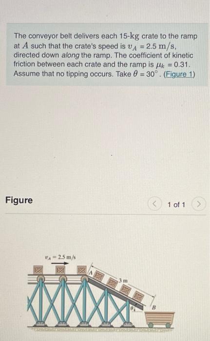 Solved Determine the speed at which each crate slides off | Chegg.com