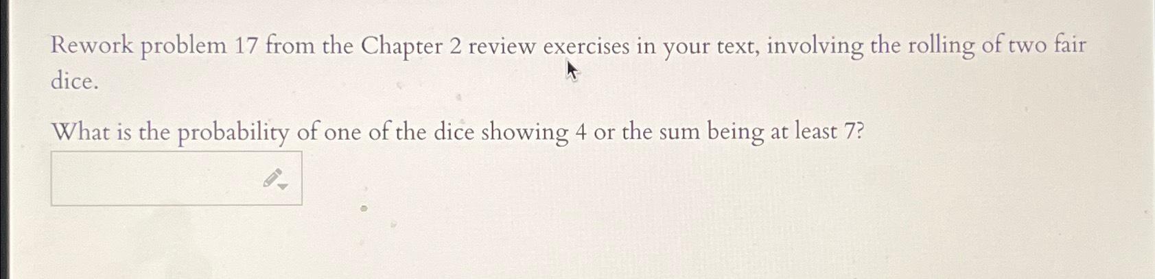 Solved Rework problem 17 ﻿from the Chapter 2 ﻿review | Chegg.com
