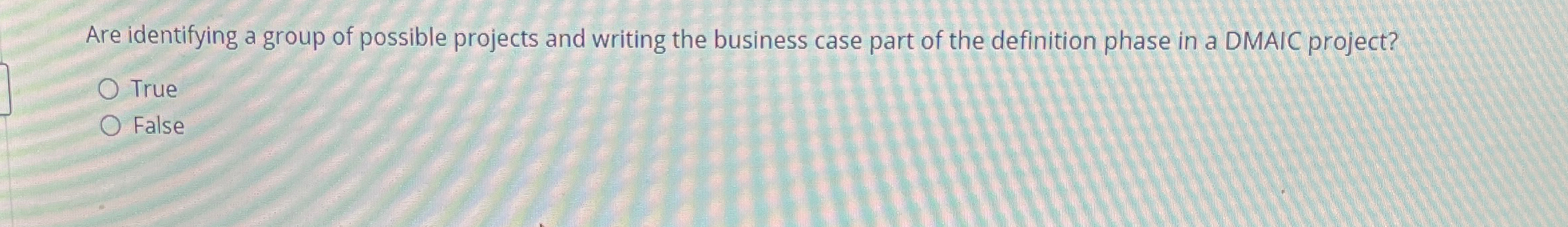 Solved Are identifying a group of possible projects and | Chegg.com