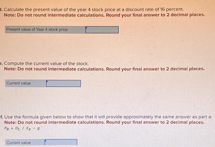 Solved Problem 10-35 (Algo) Common stock value based on PV | Chegg.com