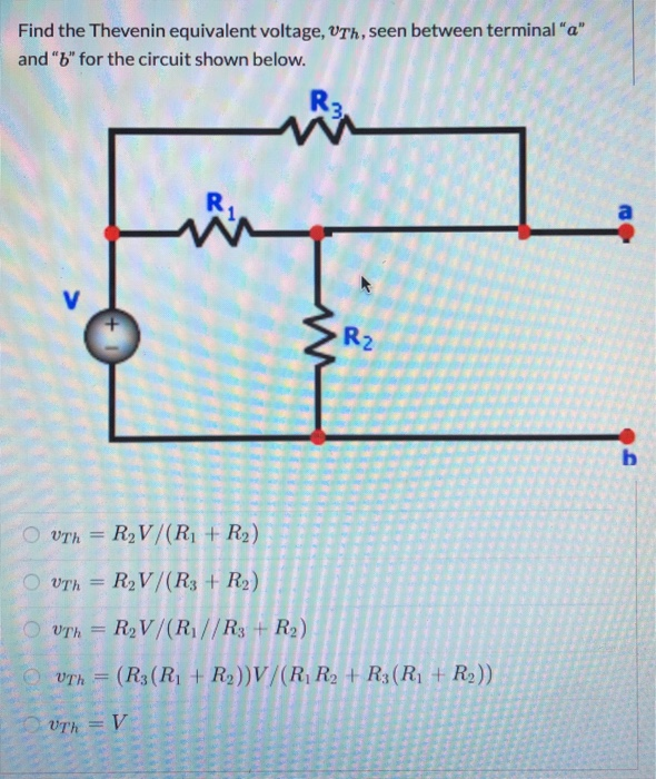 Solved Find the Thevenin equivalent resistance, Rth, seen | Chegg.com