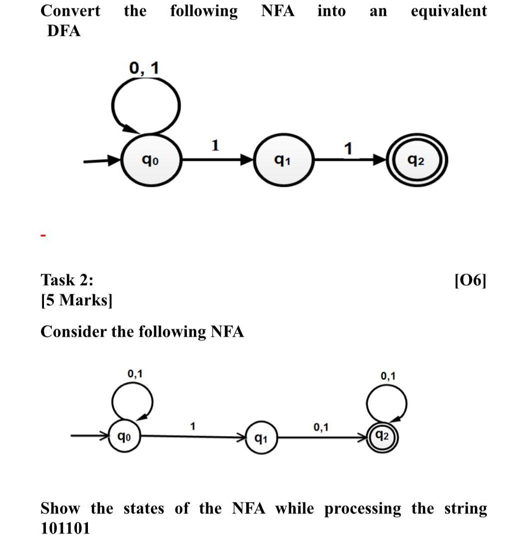 Solved the following NFA into Convert DFA an equivalent 0,1 | Chegg.com