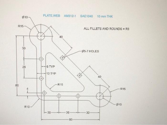 Solved How to draw this component step by step with Autodesk | Chegg.com