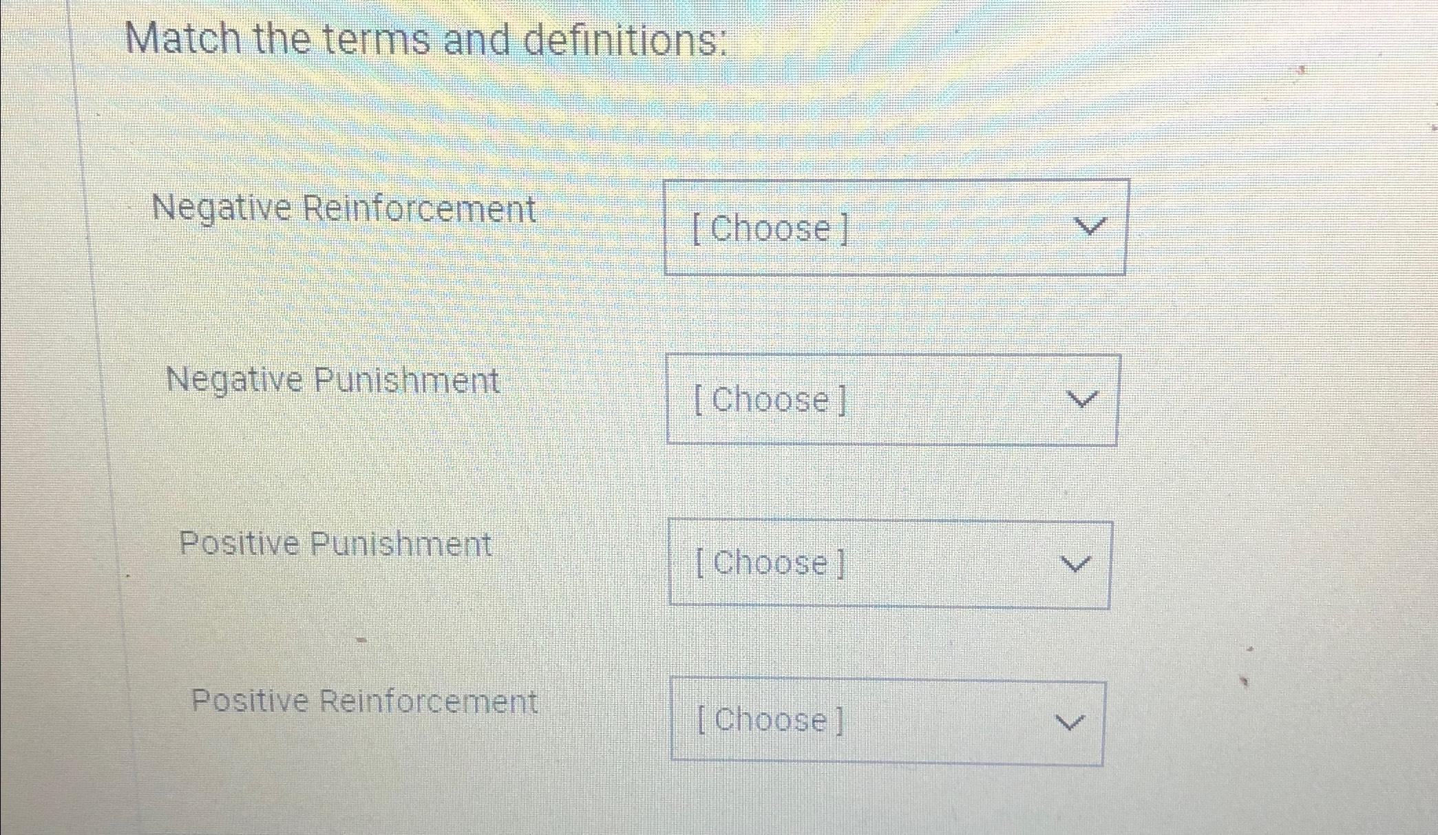 Solved Match the terms and definitions:Negative | Chegg.com