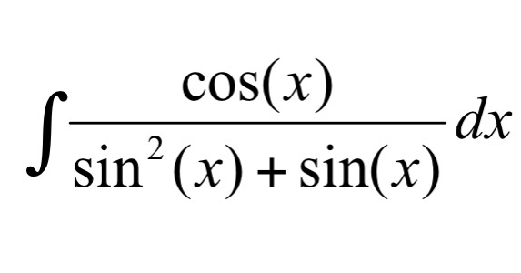 Solved cos(x) dx sin? (x) + sin(x) Х | Chegg.com