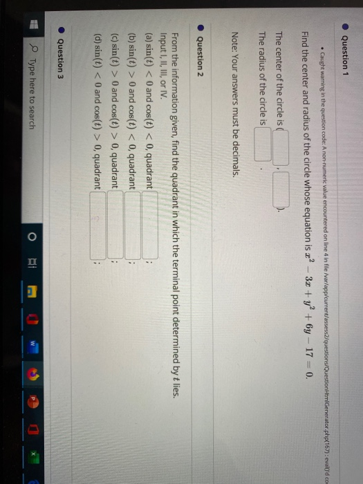 Solved Question 1 • Caught Warning In The Question Code A