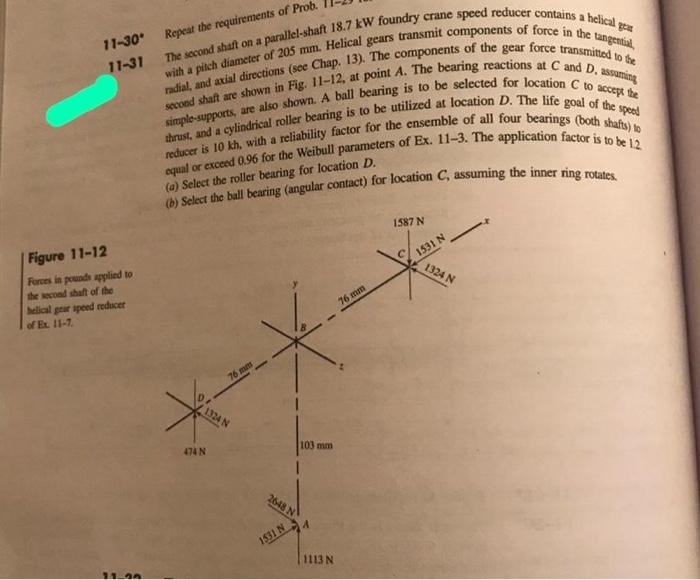 Solved The second shaft on a parallel-shaft 18.7 kW foundry | Chegg.com