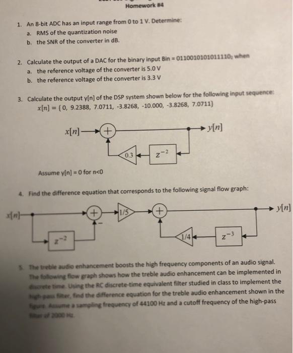 Solved 1. An 8-bit ADC has an input range from 0 to 1 V. | Chegg.com