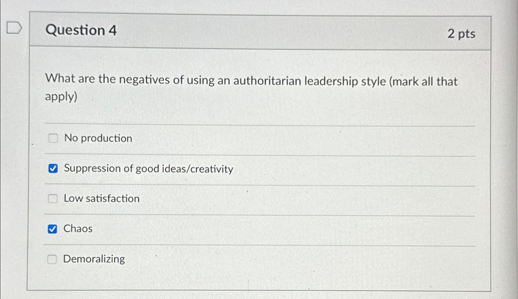 Solved Question 42 ﻿ptsWhat are the negatives of using an | Chegg.com