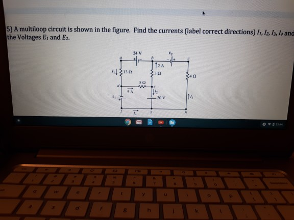 Solved A multi loop is shown in the figure. Find the current | Chegg.com