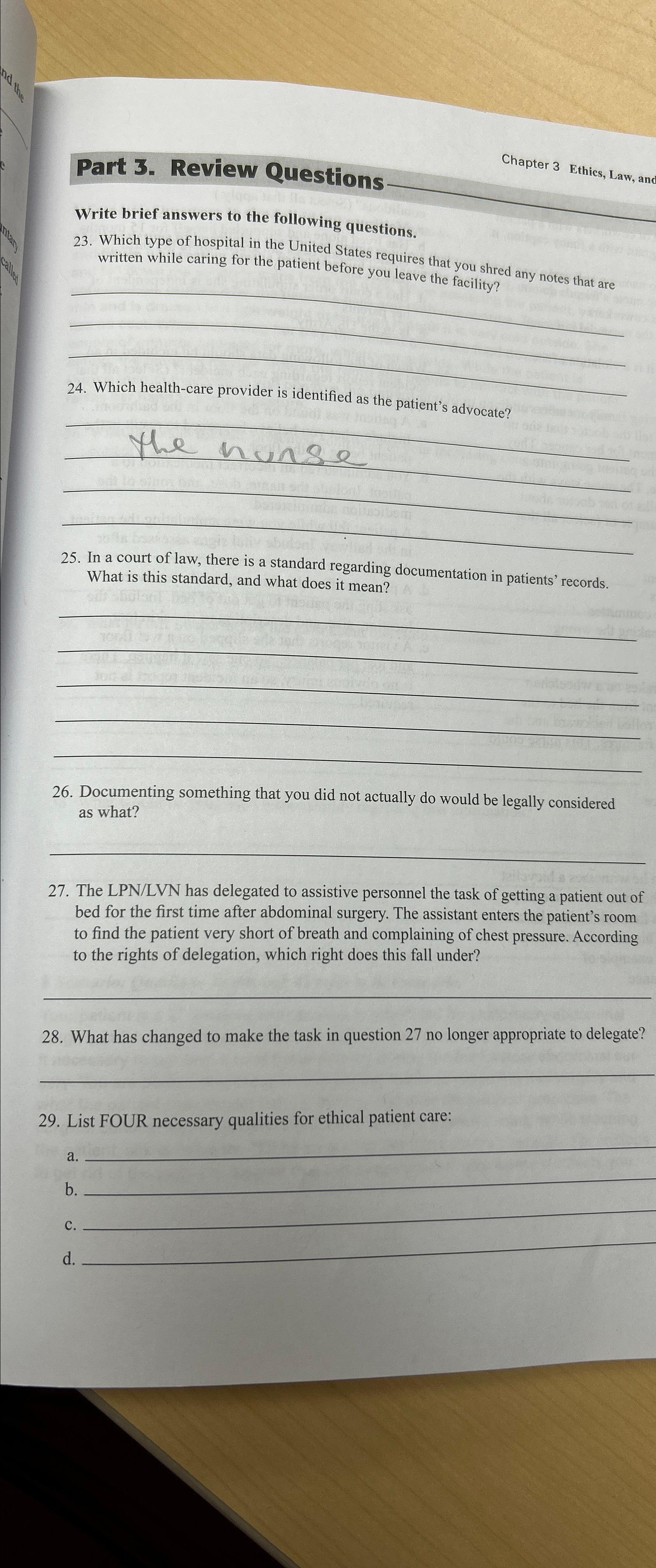 Solved Chapter 3 ﻿Ethics, Law, anPart 3. ﻿Review | Chegg.com
