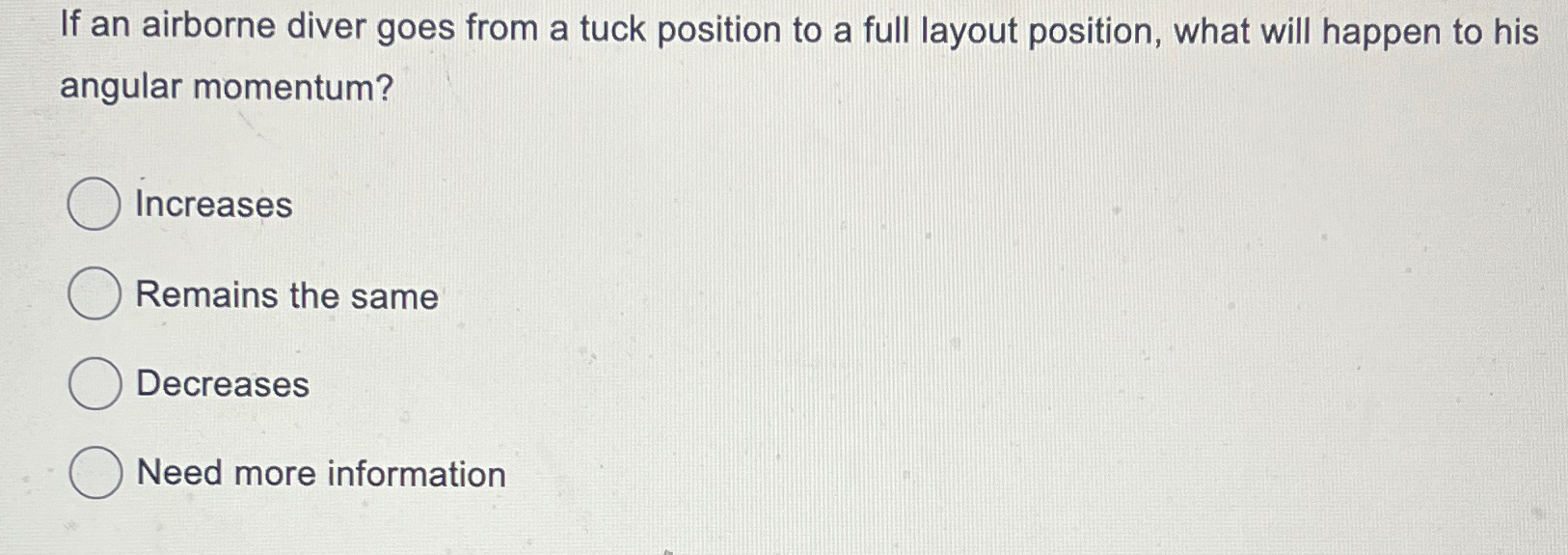 Solved If an airborne diver goes from a tuck position to a | Chegg.com