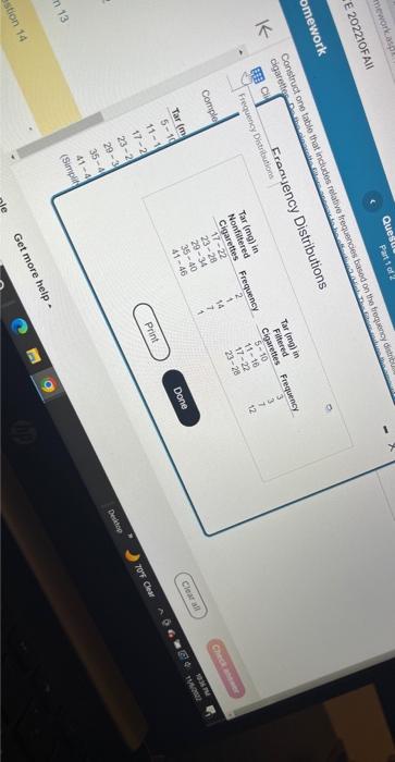 Solved Bat Click the icon to view the hequency | Chegg.com