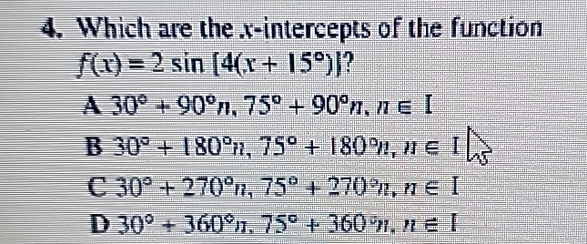 Solved Which are the x-intercepts of the | Chegg.com