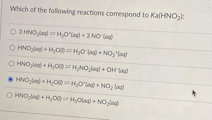 Solved Which of the following reactions correspond to | Chegg.com