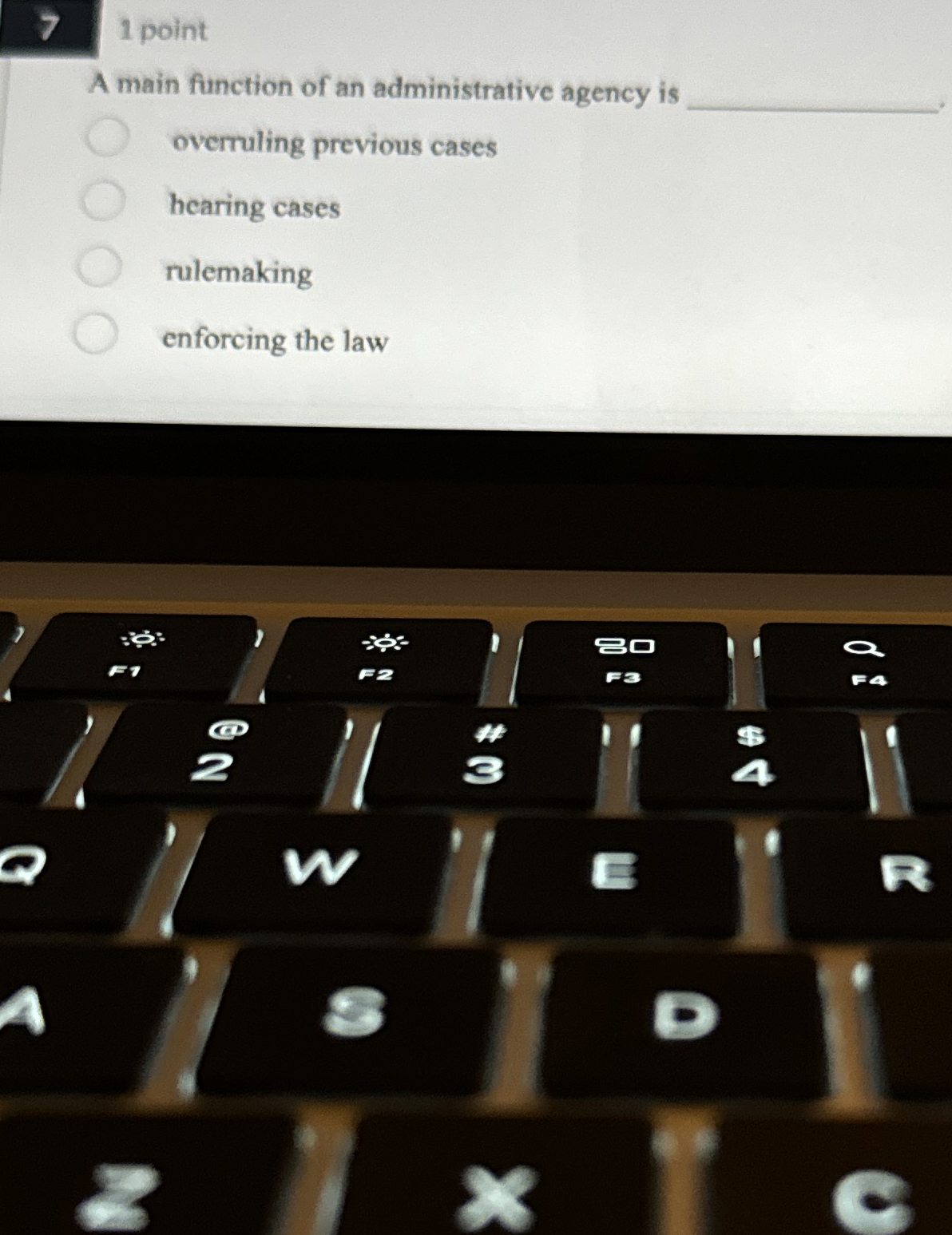 Solved \table[[7,1 ﻿point]]A main function of an | Chegg.com