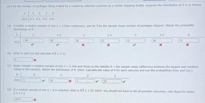 Solved (a) Consides a random sample of size n=2 (two | Chegg.com