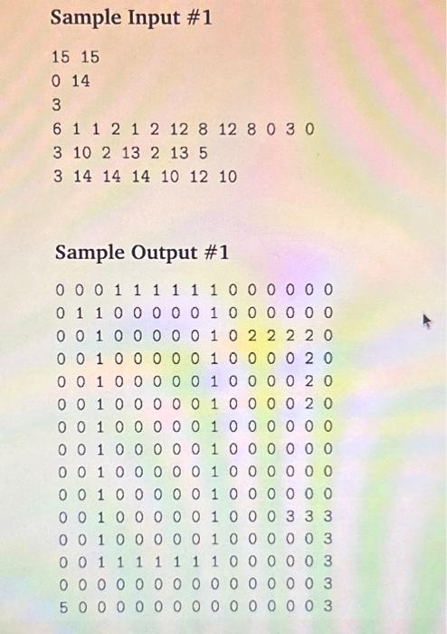Solved The first line of input consists of two integers: the | Chegg.com