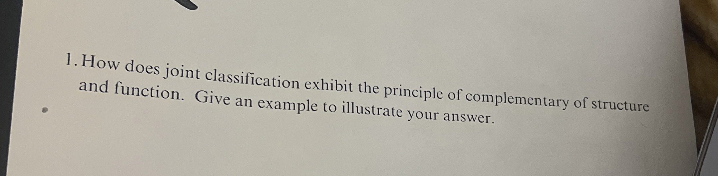 Solved How does joint classification exhibit the principle | Chegg.com