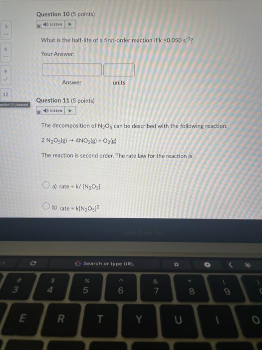 Solved What is the half-life of a first-order reaction if | Chegg.com