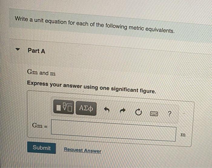Solved Write a unit equation for each of the following | Chegg.com