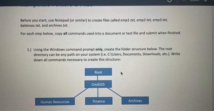 Solved Before you start, use Notepad (or similar) to create | Chegg.com