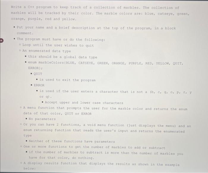 Solved Marble count Color Number of Marbles Percentage Blue | Chegg.com