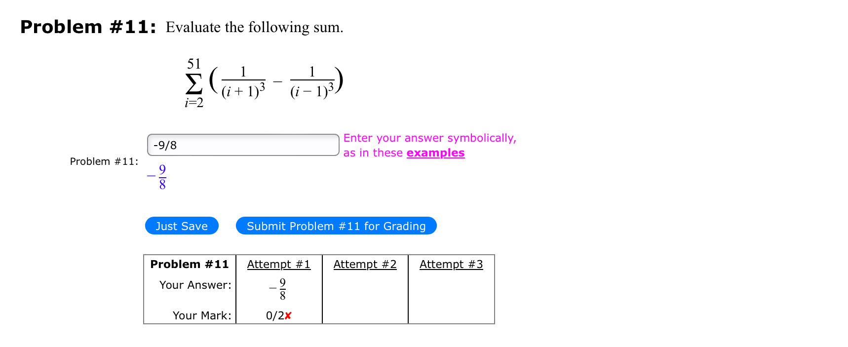 Solved Problem #11: Evaluate the following | Chegg.com