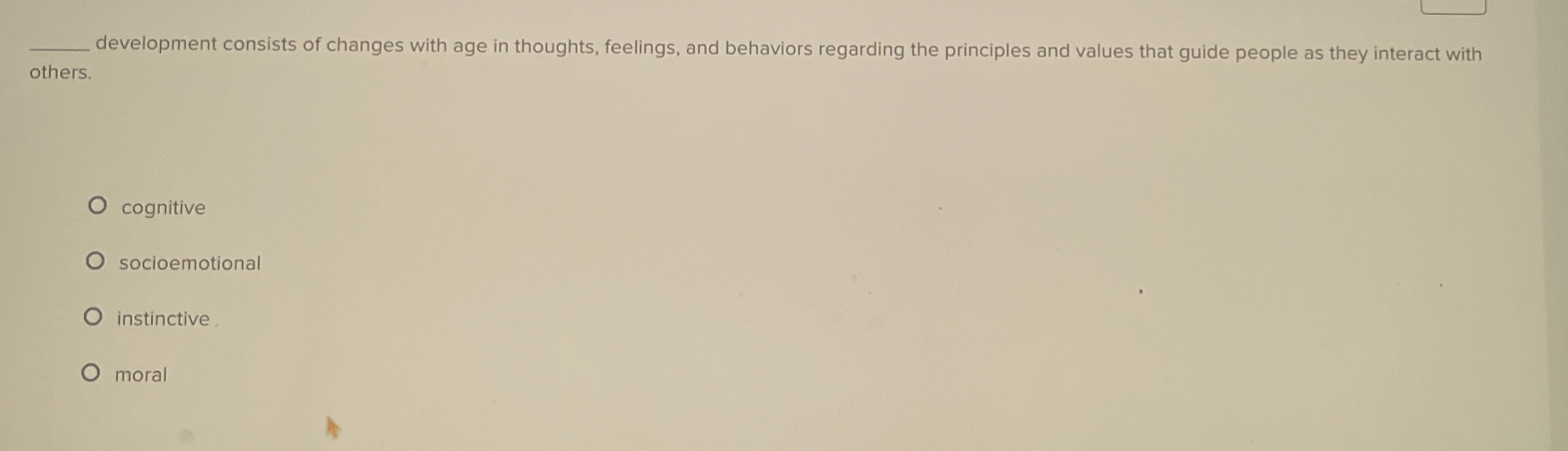 Solved development consists of changes with age in thoughts, | Chegg.com