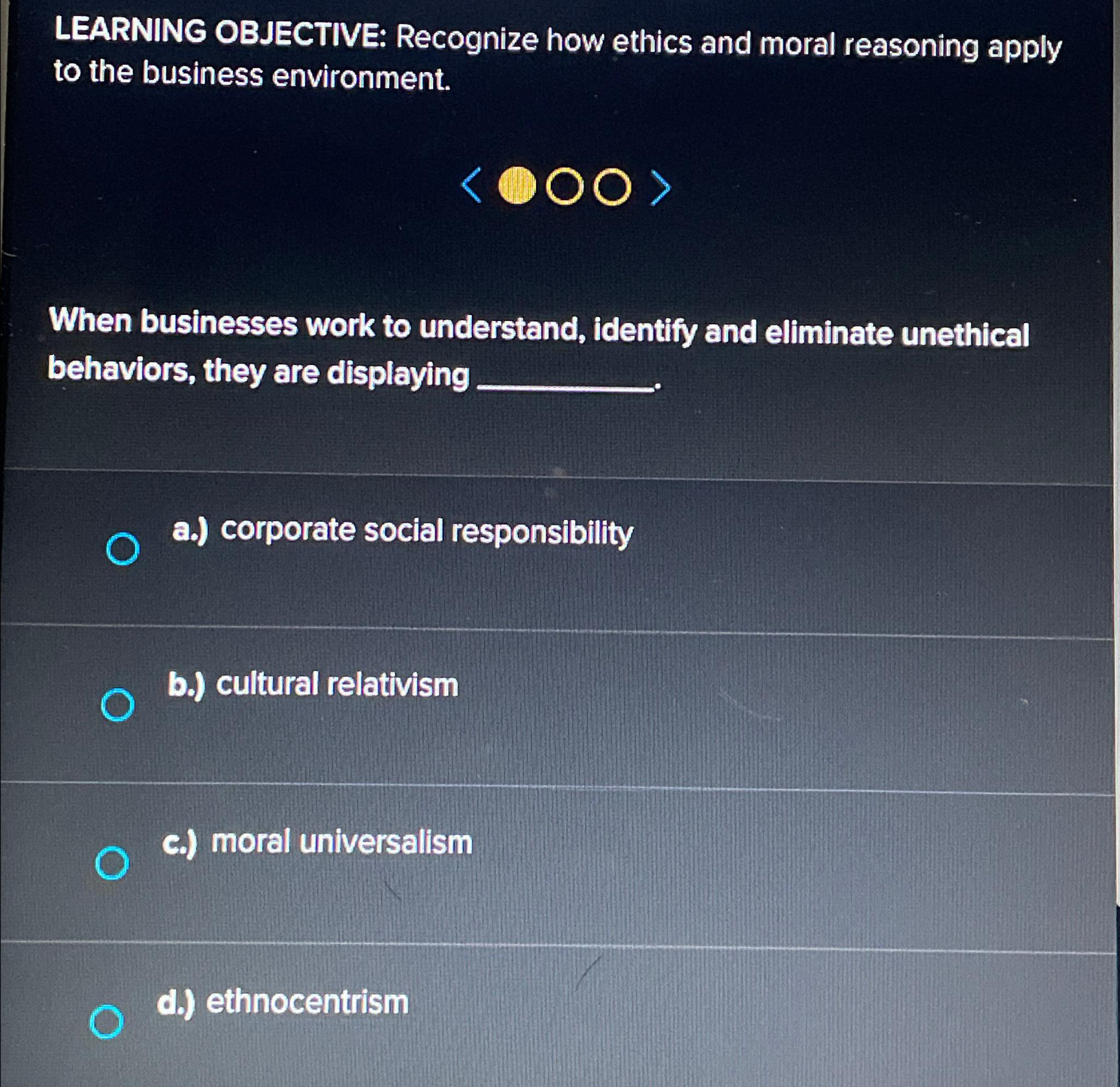 Solved LEARNING OBJECTIVE: Recognize how ethics and moral | Chegg.com