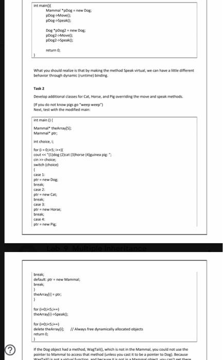 Solved note:write in c++ and you only have to do task 2. I | Chegg.com