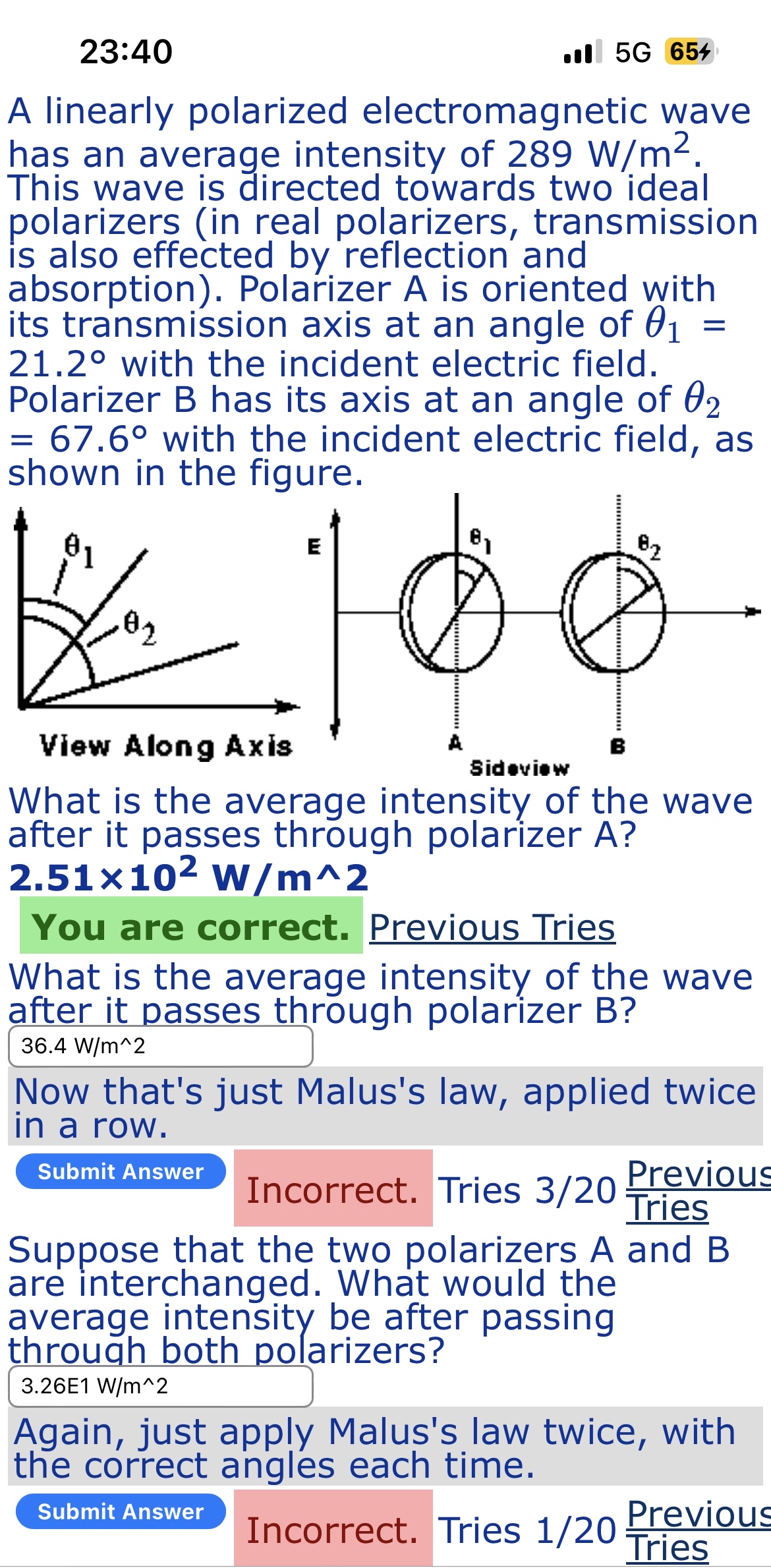 Solved 23:405GA linearly polarized electromagnetic wave has | Chegg.com
