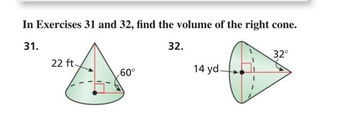 Solved In Exercises 31 and 32, find the volume of the right | Chegg.com