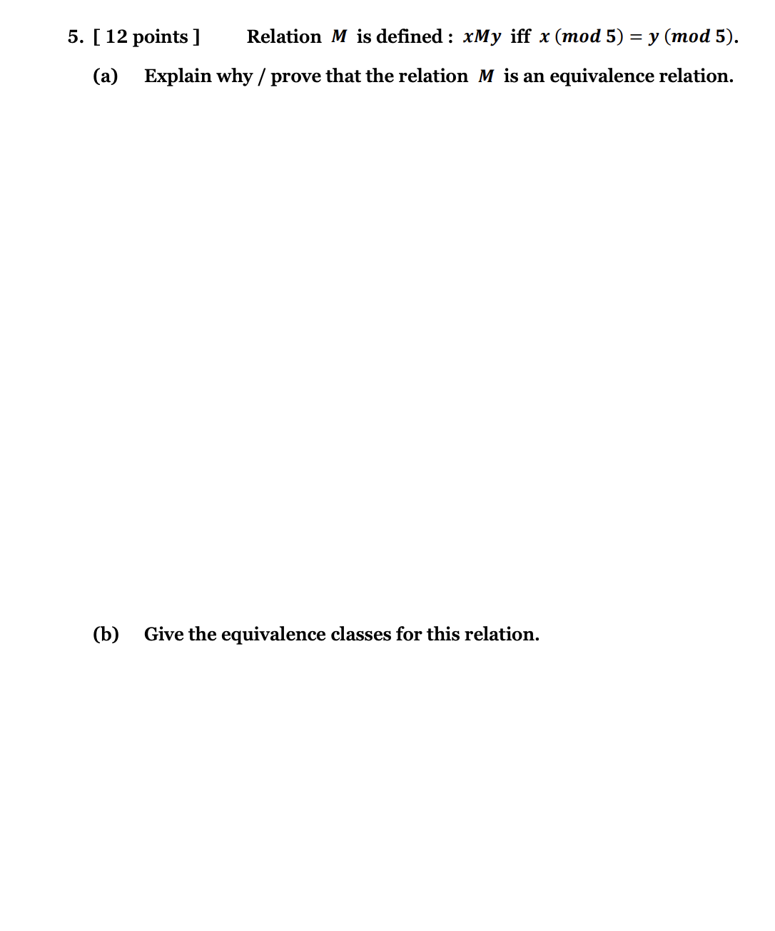 Solved Problems #3 - ﻿#5 ﻿define different relations on the | Chegg.com