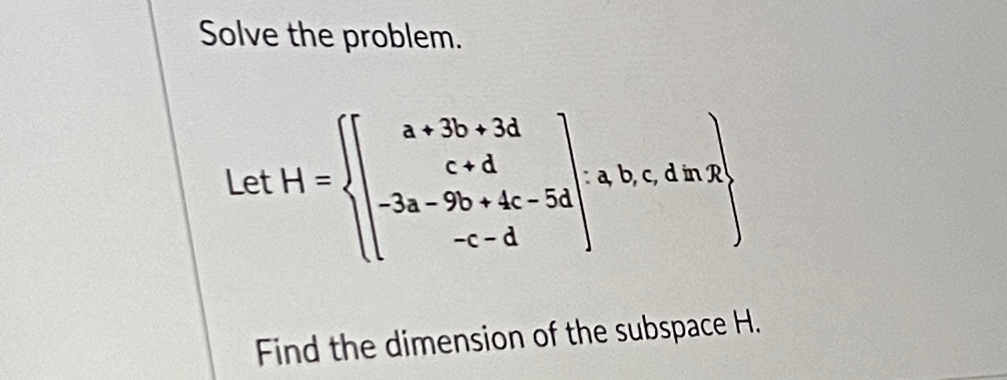 Solved Solve the problem. ﻿Let | Chegg.com